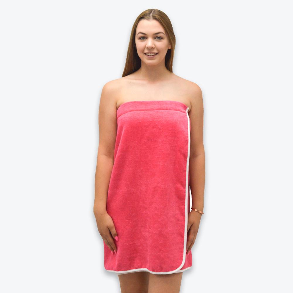 Ladies Cotton Towel Wrap | Velcro Adjustable Towel – Allure Bath Fashions