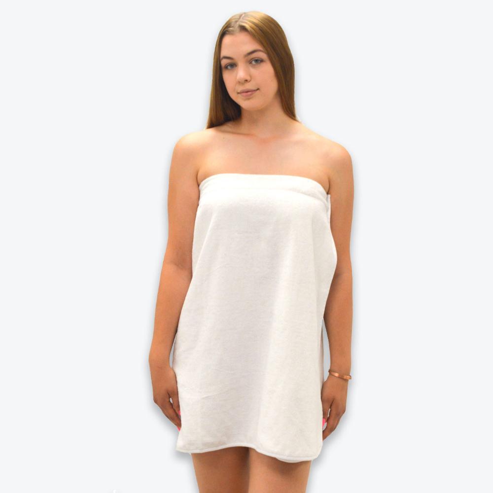 Ladies Cotton Towel Wrap | Velcro Adjustable Towel – Allure Bath Fashions